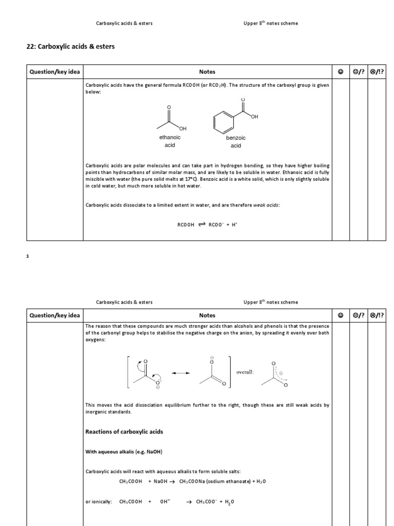 22 - Carboxylic Acids & Esters CORNELL | PDF | Carboxylic Acid | Ester