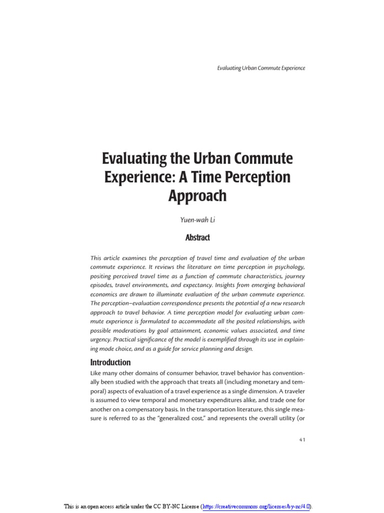 Time Perception Approach | PDF | Experience | Time