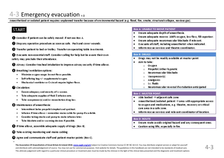 QRH 4-3 Emergency Evacuation v1 | PDF | Anesthesia | Medical Treatments
