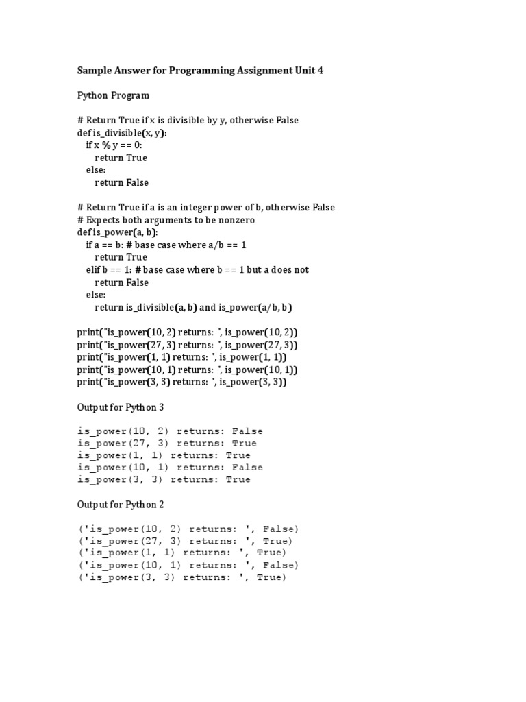 Unit 4 Assignment Solution Update | PDF