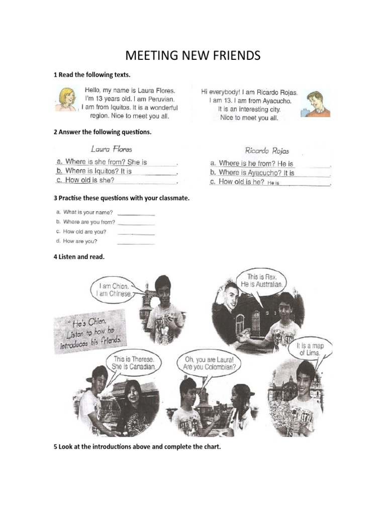 WS 1ro Week 6 Meeting New Friends | PDF