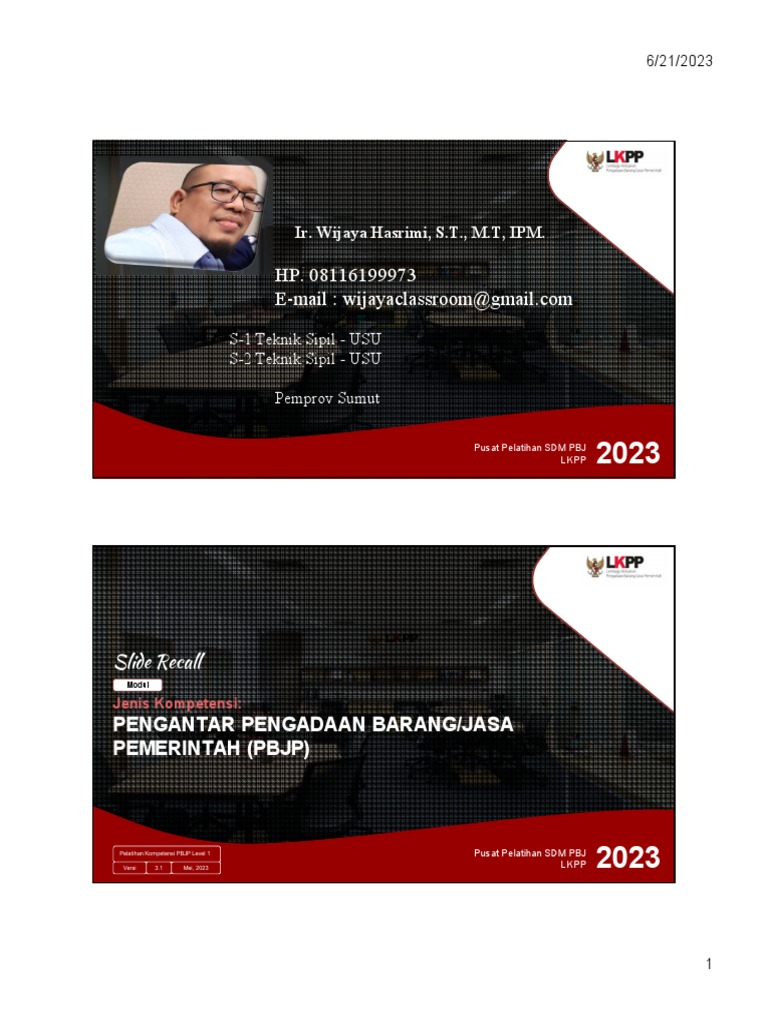Microsoft PowerPoint - 01 - Slide Recall Modul Pengantar PBJP V3 | PDF