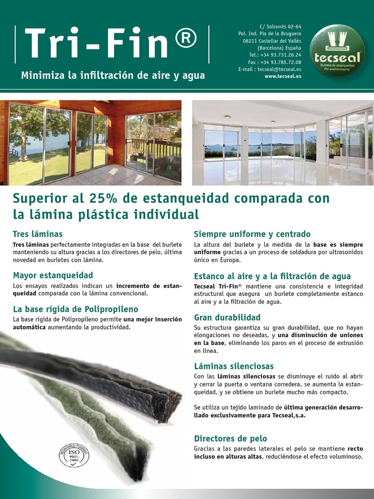 TECSEAL TRIFIN Es | PDF | Procesos industriales | Química