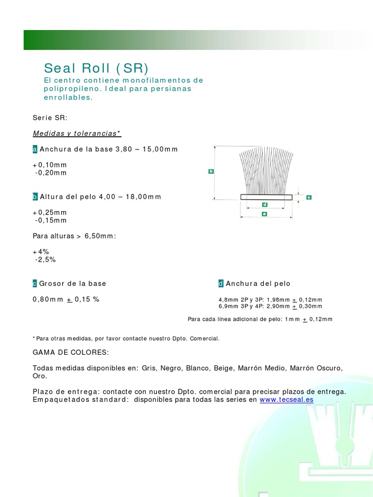 Tecseal SR SRF Es | PDF