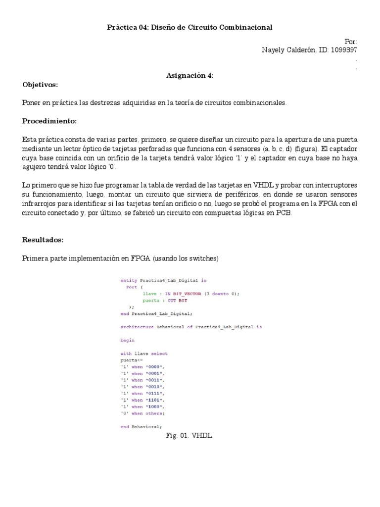 P4 109997 Circuito Combinacional | PDF | Placa de circuito impreso | Diseño electronico