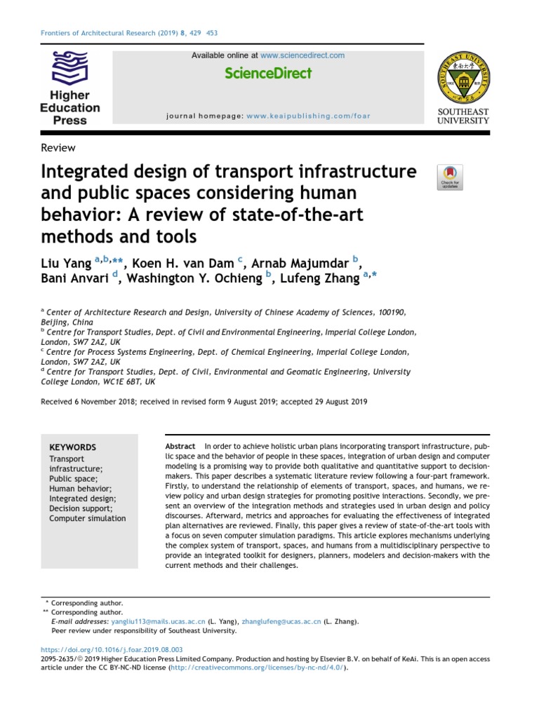 Integrated Design of Transport Infrastructure | PDF | System | Simulation