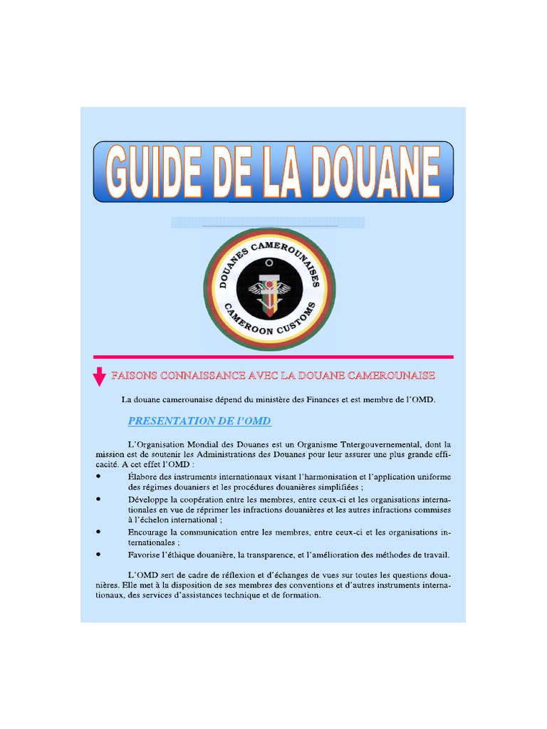 Guide Des Douanes | PDF