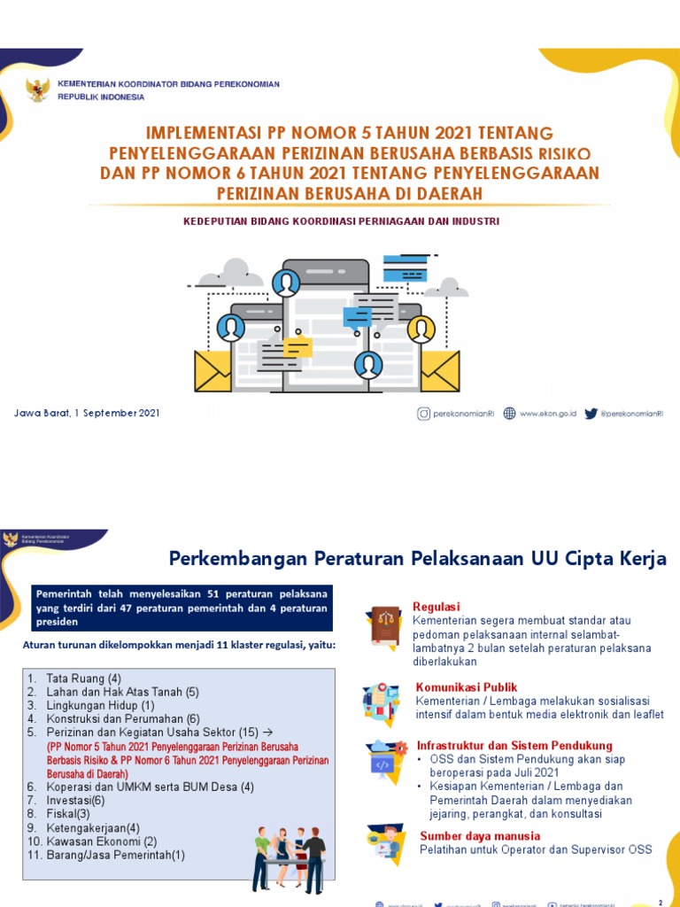 IMPLEMENTASI PP NOMOR 5 TAHUN 2021 TENTANG PENYELENGGARAAN PERIZINAN ...