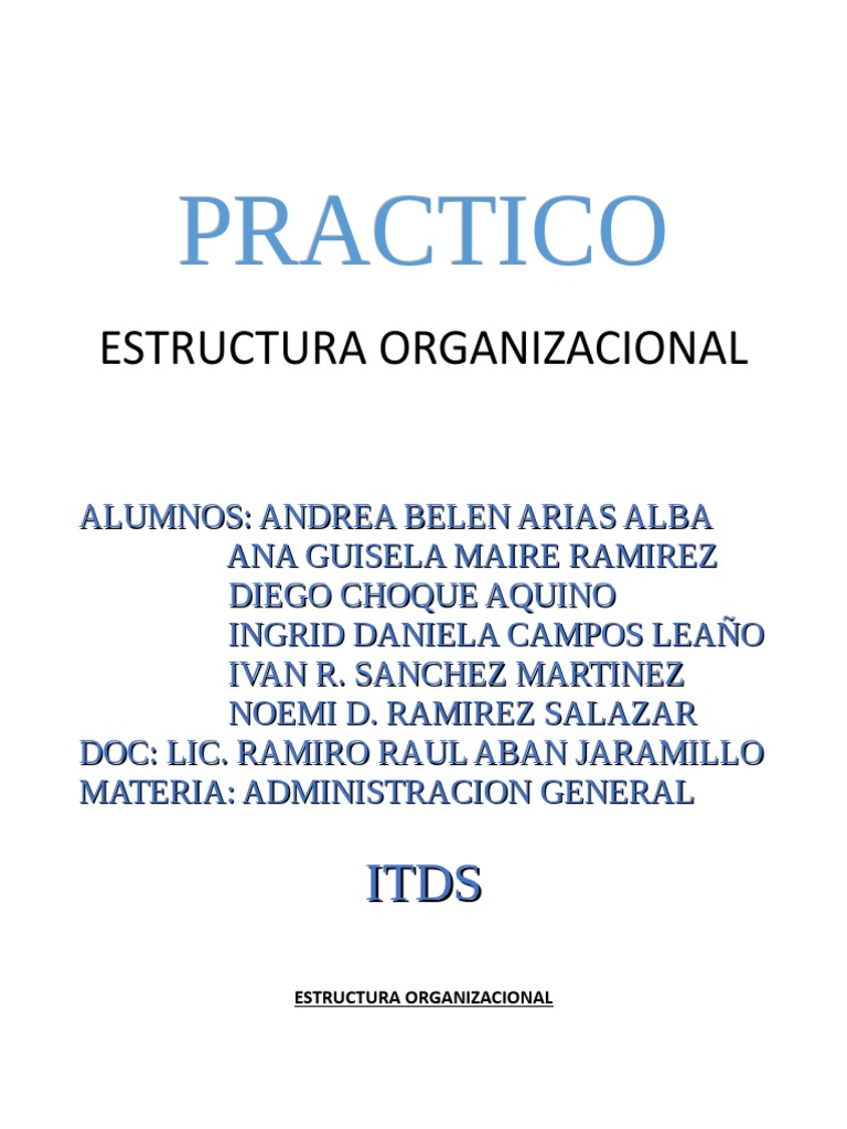 Funciones y Estructura Organizacional | PDF | Business | Negocios ...