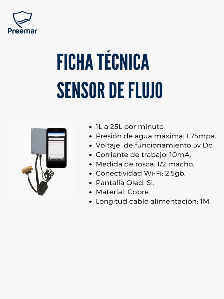 Ficha Técnica Sensor de Flujo | PDF