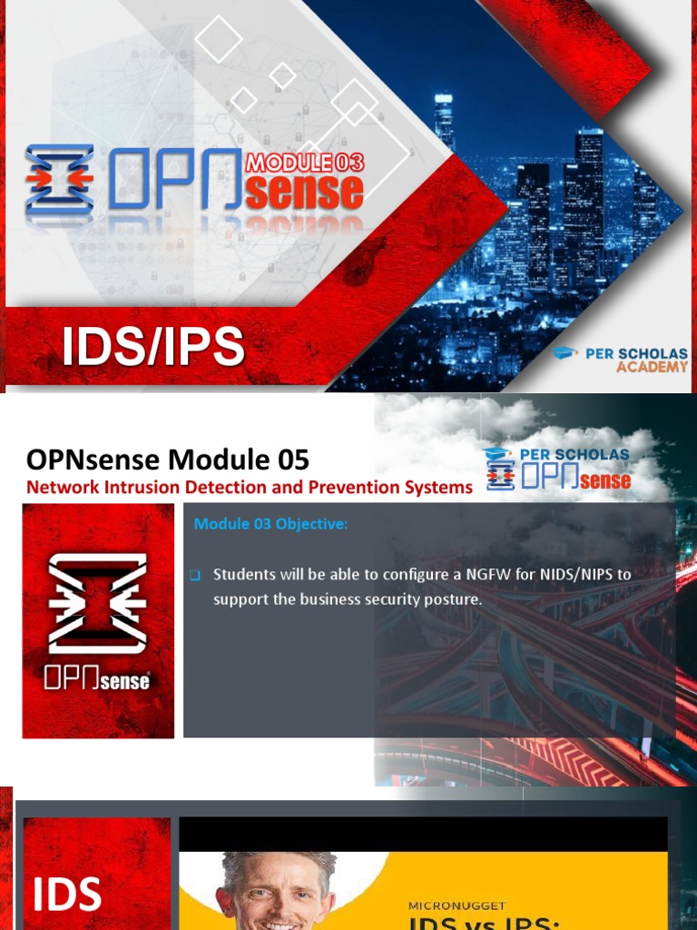 Module 152 5 Lesson Network Instrusion Detection And Prevention Systems Pdf Computer