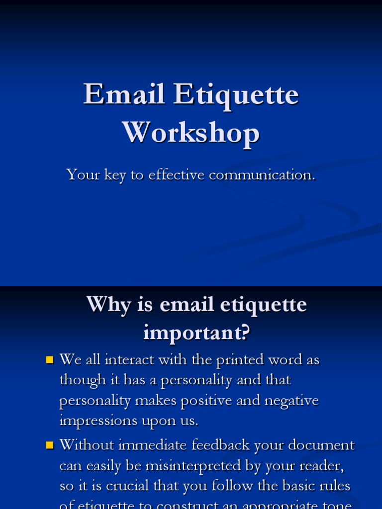Essential Email Etiquette Tips | PDF | Communication