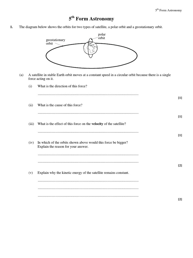 5 - Questions On Astronomy | PDF | Planets | Saturn