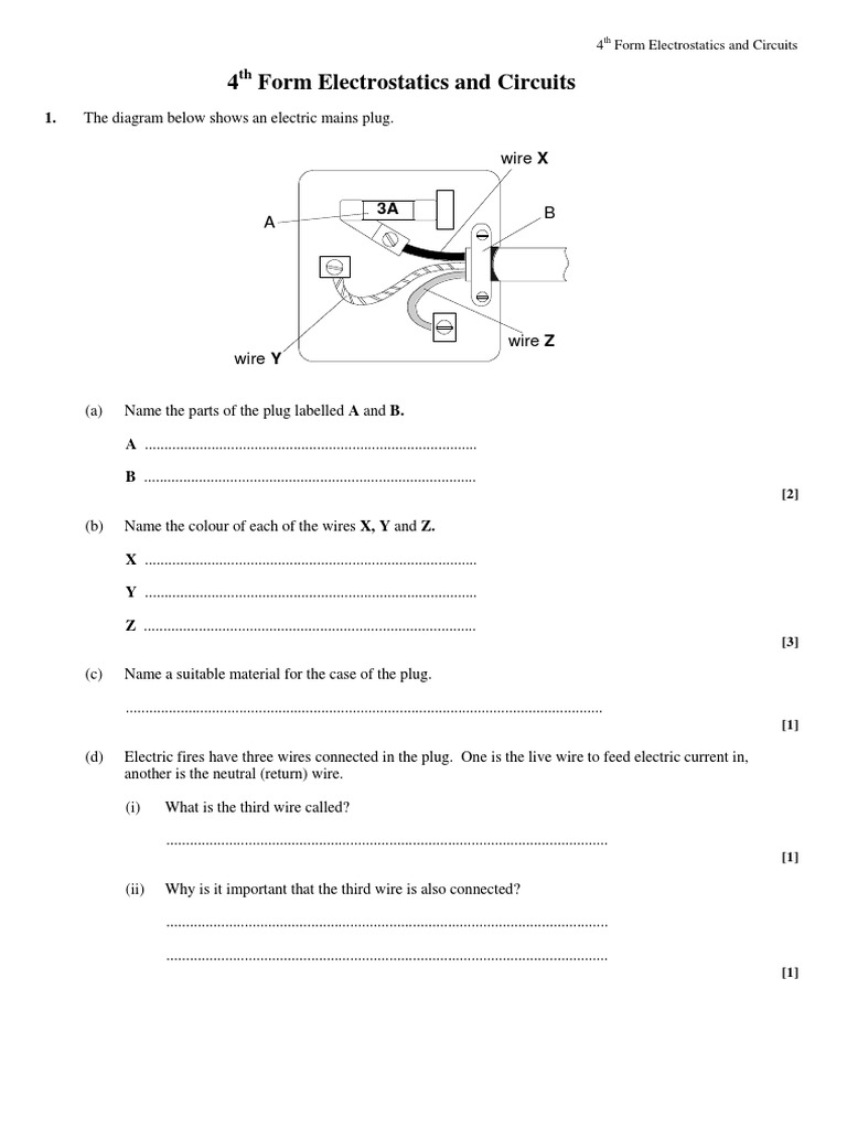 4 - Questions On Plugs | PDF | Electrical Connector | Ac Power Plugs And Sockets
