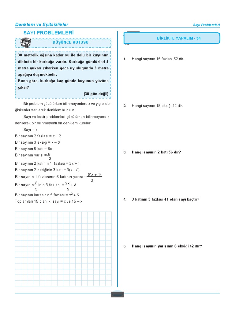 Sayi Problemleri̇-1 PDF | PDF