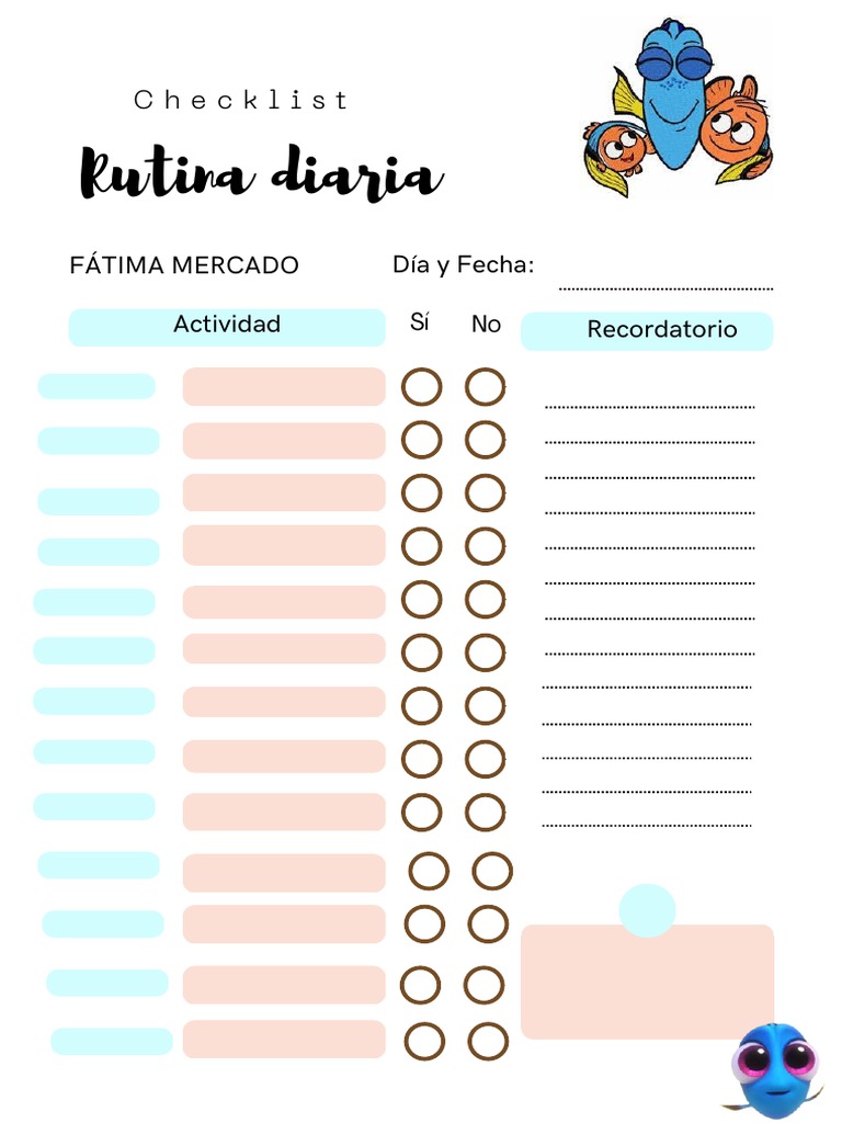 White Bohemian Daily Schedule Checklist | PDF