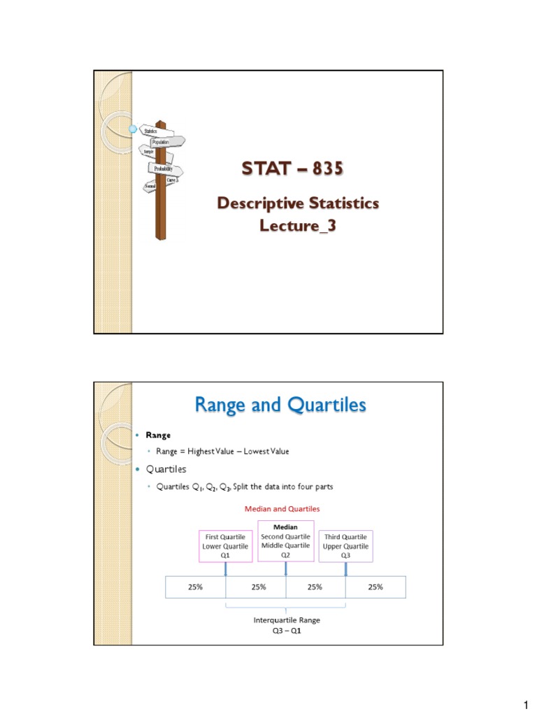 Lec 3 | PDF | Quartile | Sampling (Statistics)