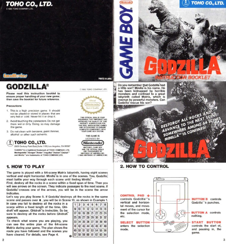 Godzilla Game Manual | PDF