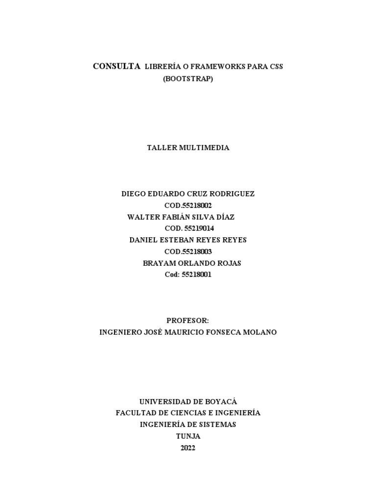 Trabajo de Boostrap | PDF | Bootstrap (marco frontal) | Script Java
