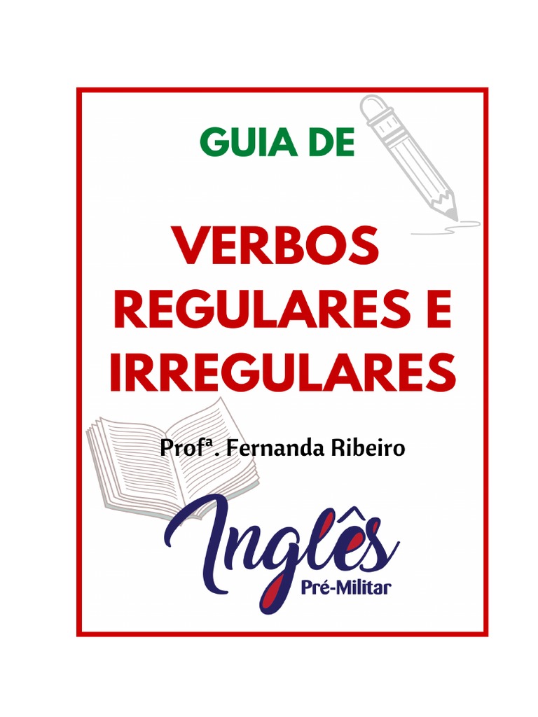 E BOOK Guia de Verbos Regulares e Irregulares FERNANDA RIBEIRO | PDF ...