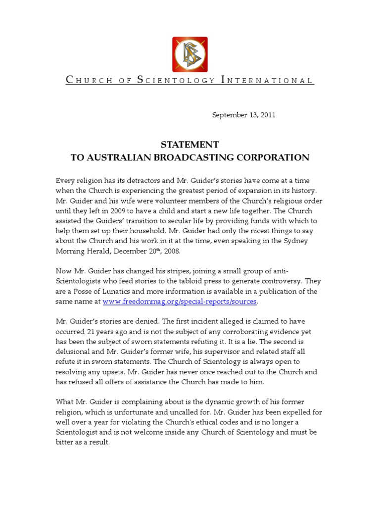 2011-09-13 CSI Statement For ABC Lateline | Download Free PDF | New ...