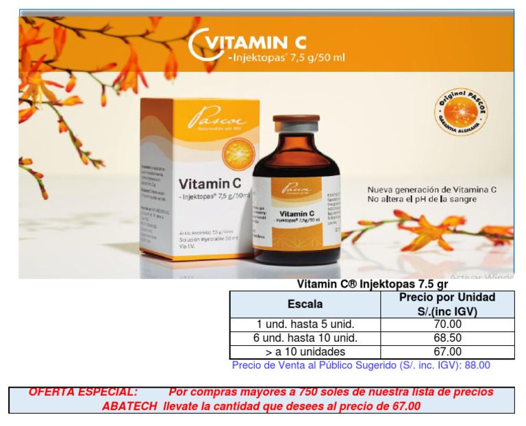 Precio Vitamina C PASCOE | PDF