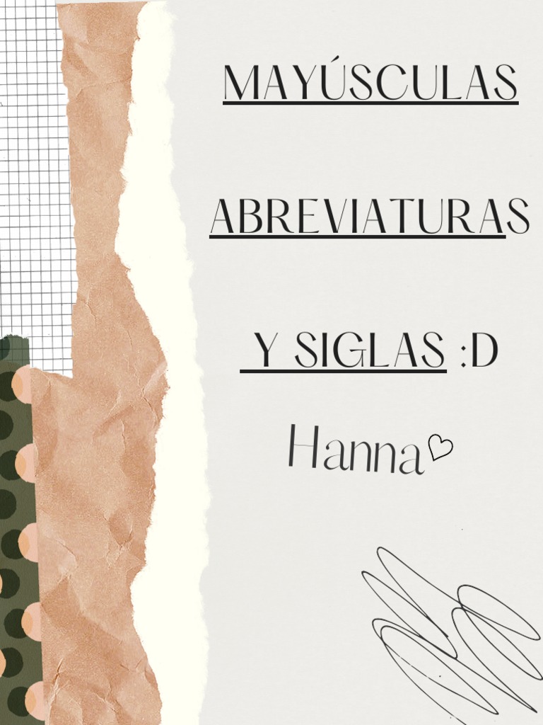 _mayúsculas, Abreviaturas y Siglas | PDF