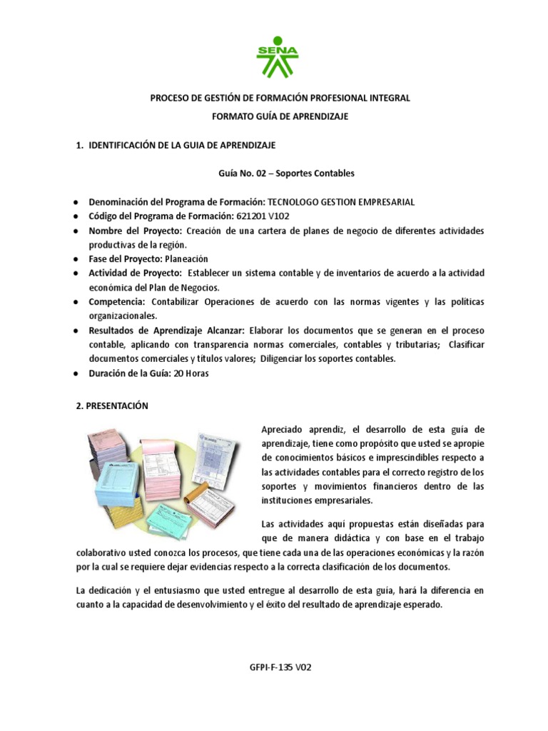 Guia 002 Soportes Contables | PDF | Contabilidad | Pagaré