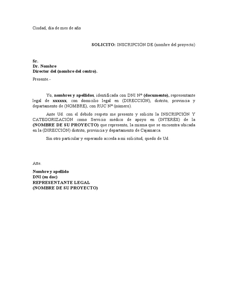 Modelo de Solicitud | PDF | Derecho