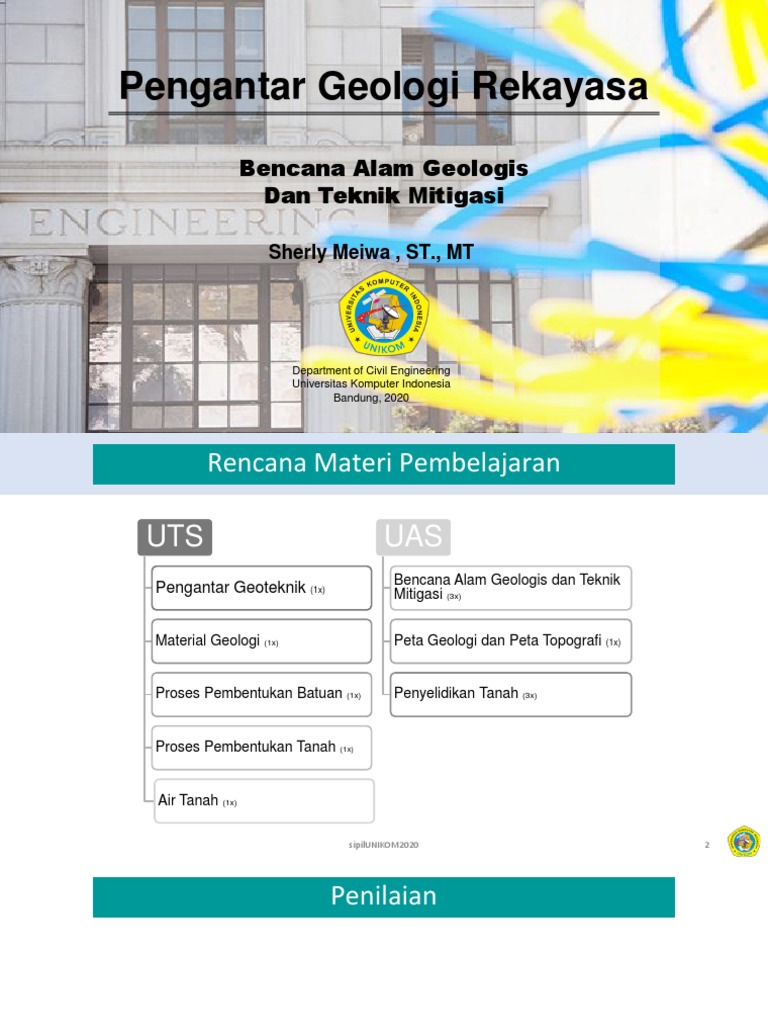 Pengantar Geologi Rekayasa I - #6 Bencana Alam Geologis Dan Teknik Mitigasi (Sesi 1) | PDF