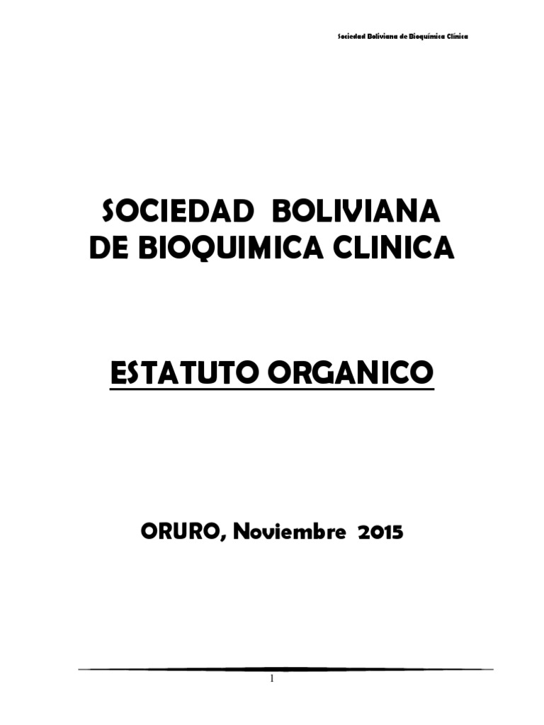 Estatuto Organico de Sociedad Cientifica Boliviana | PDF | Bolivia | Farmacia