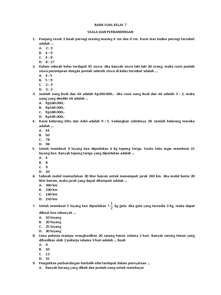 Bank Soal Matematika 2022-2023 | PDF | Griya & Taman | Seni