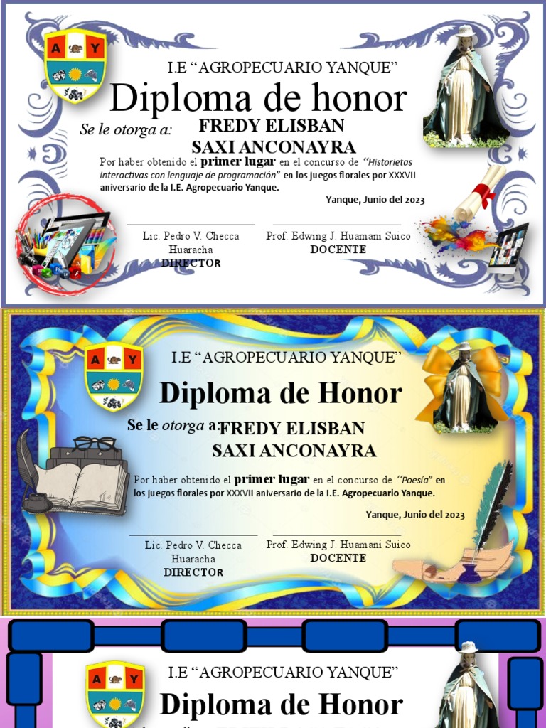 Diplomas Editables en Power Point 2060 | PDF | Enseñando | Modificación ...