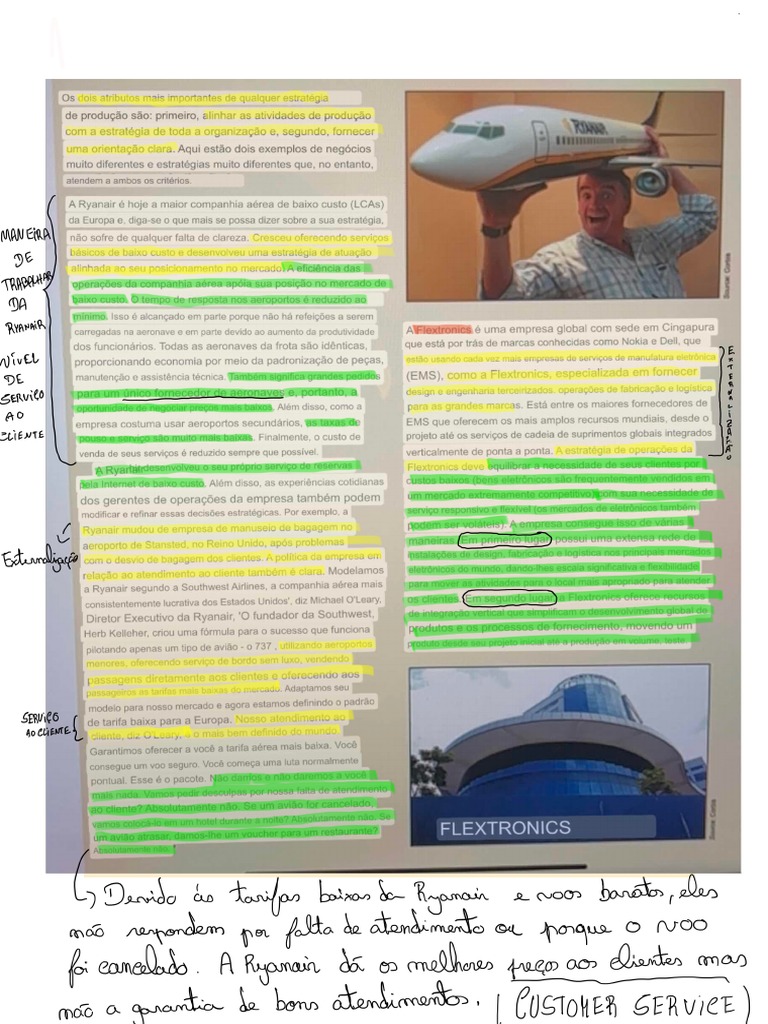 Flextronics and Ryanair - Two Operations Strategies - TEAMS | PDF