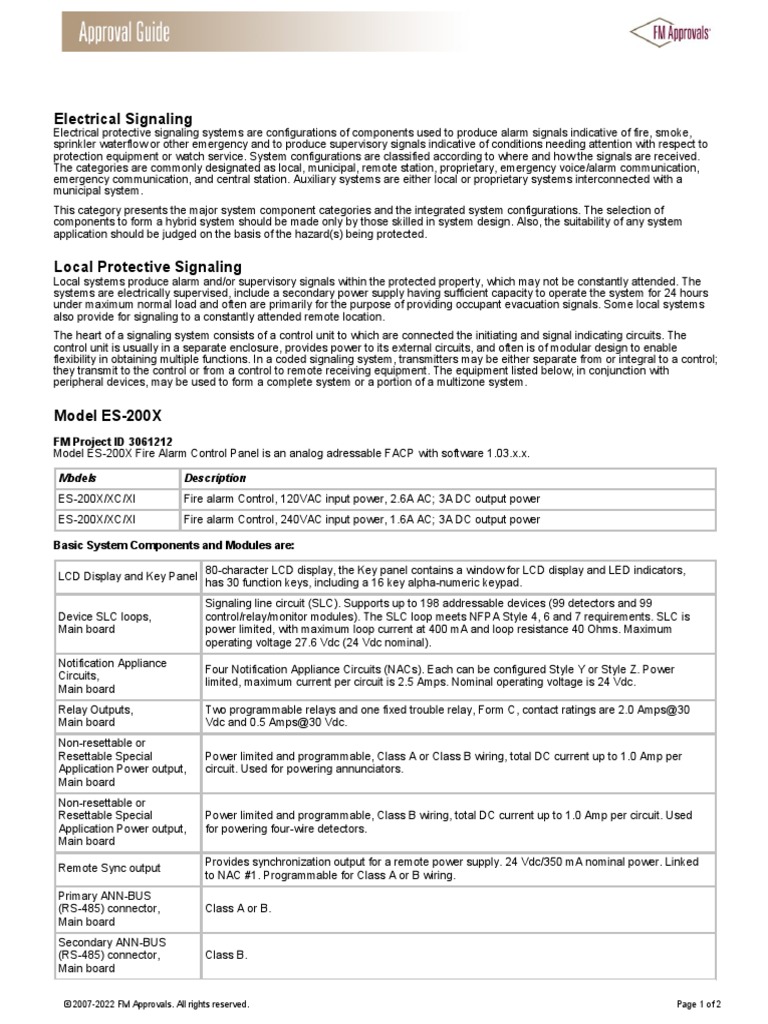 Electrical Signaling: FM Project ID 3061212 | PDF | Electrical ...