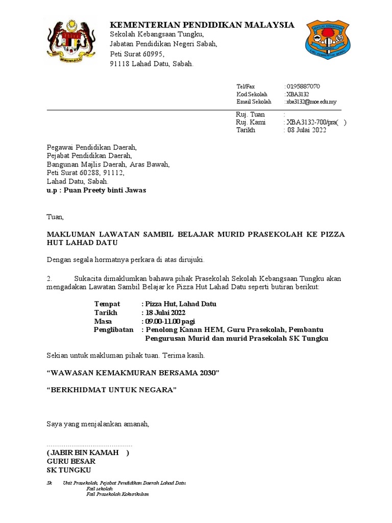 Surat Makluman PPD | PDF