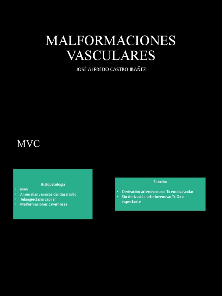 Malformaciones Vasculares | PDF | Vena | Isquemia