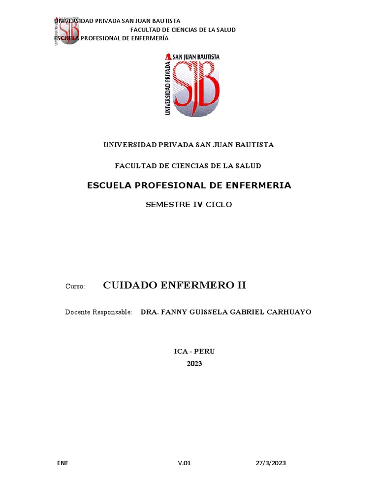 Semana 15 Pae - Cuidado | PDF | Enfermería | Medicina CLINICA