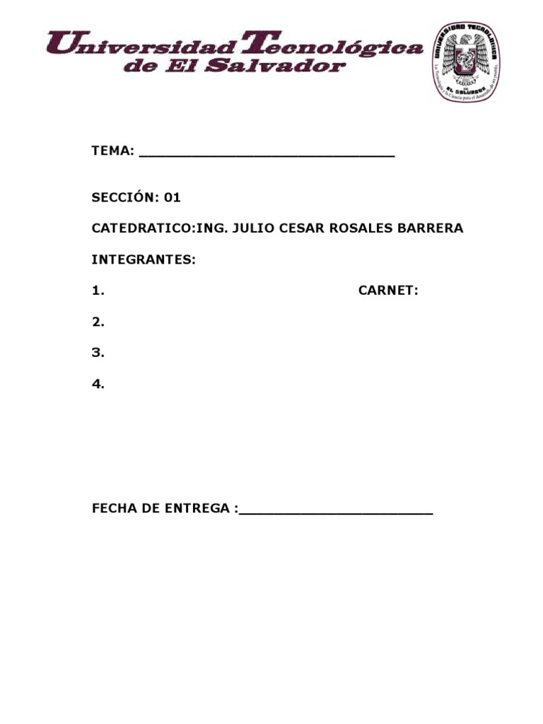 Portada Con Logo Utec | PDF | Tecnología