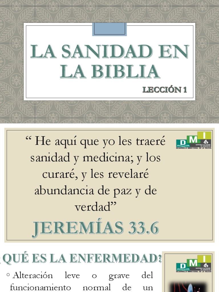 LA SANIDAD EN LA BIBLIA - LECCIÓN 1. | PDF | Pecado | Jesús