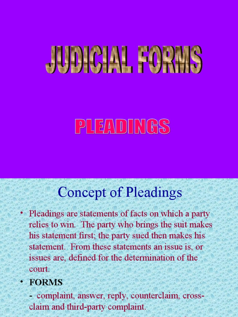 Judicial Forms | PDF | Pleading | Brief (Law)
