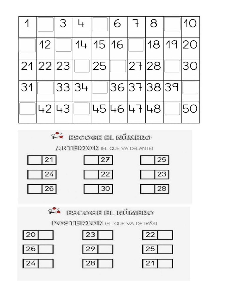 Número 50 y 100 | PDF