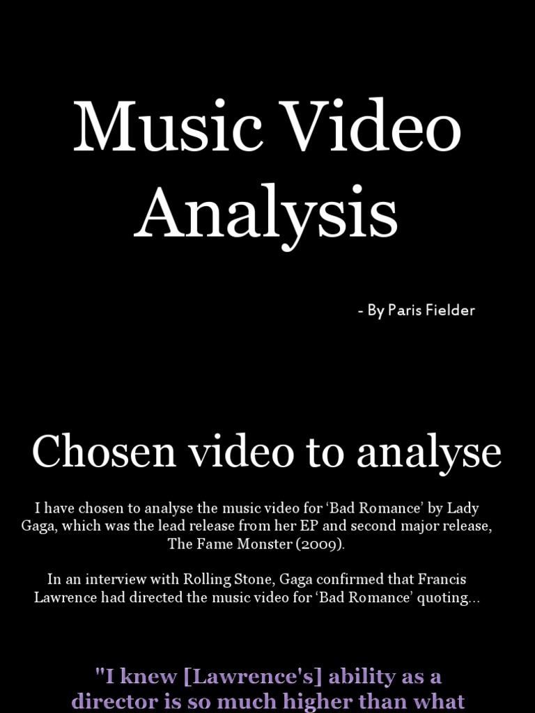 Lady Gaga's Bad Romance Video Analysis | PDF | Dance Pop | Recorded Music