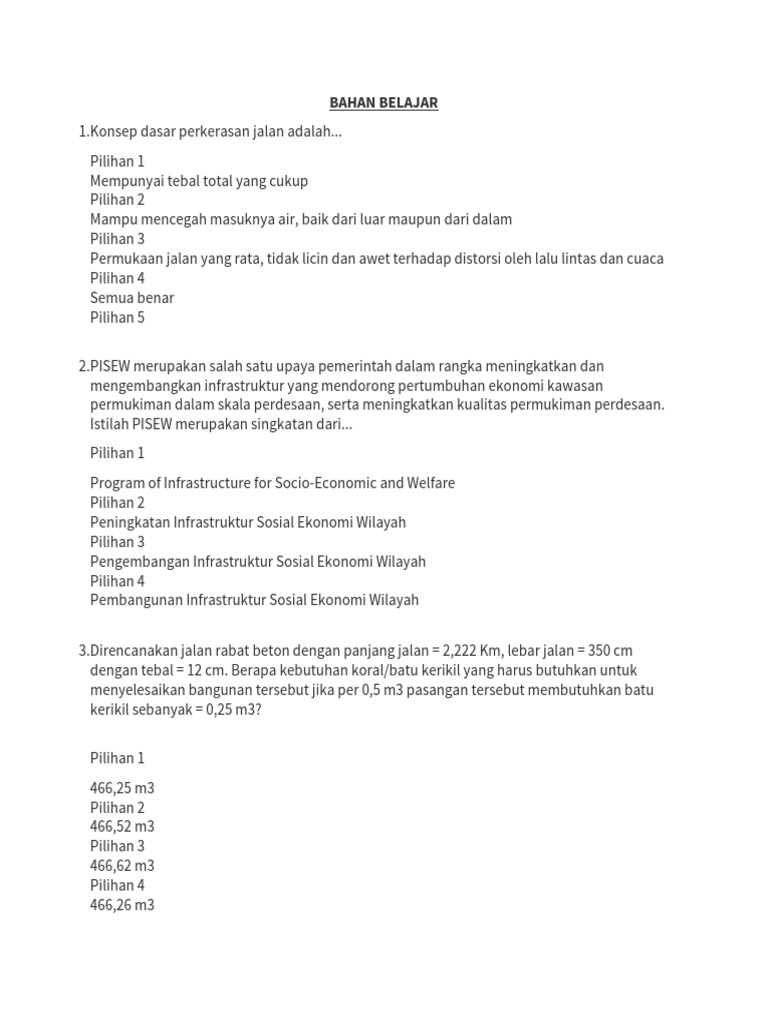 Bahan Belajar Ujian | PDF | Teknologi & Rekayasa