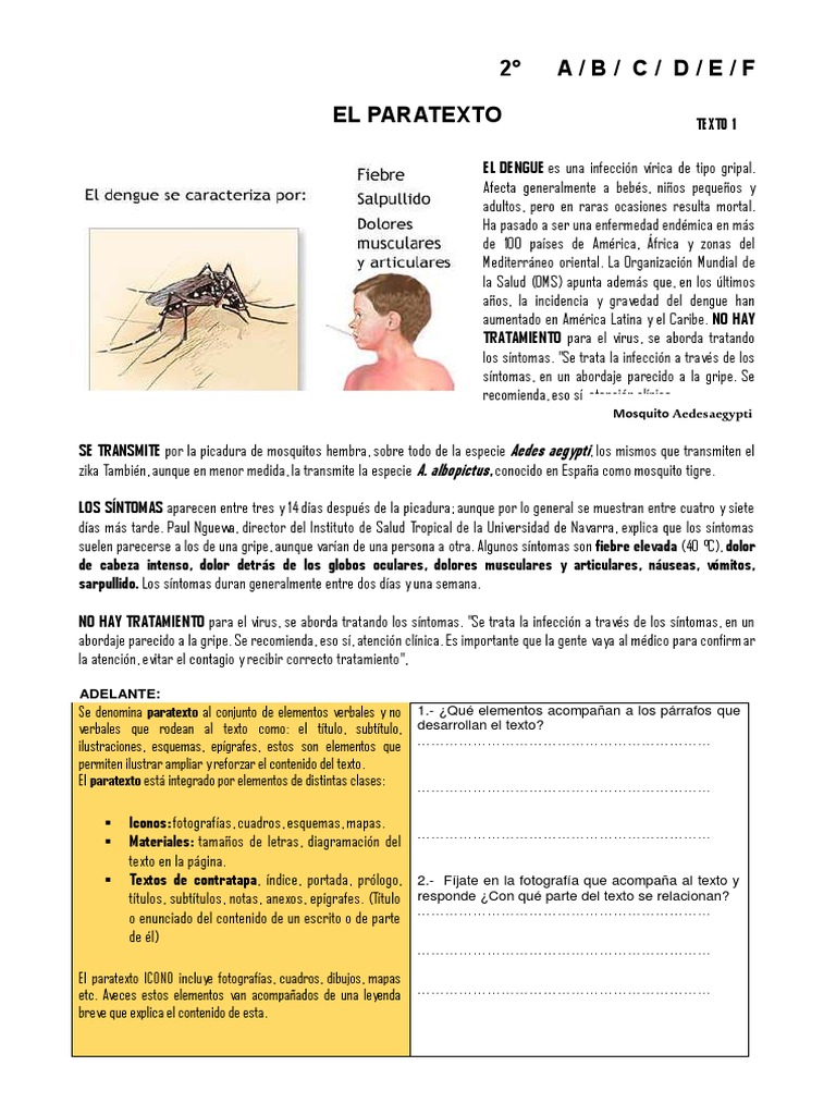 Clase 01 de COMUNICACION para 2do JBG El Paratexto Clase 1 | PDF | Influenza | Especialidades ...
