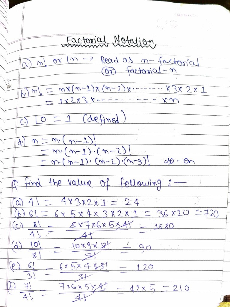 Permutation and Combination Class Notes | PDF Permutation and Combination Class Notes | PDF