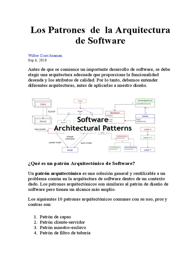 Patrones Arquitectónicos de Software | PDF | Modelo – Vista ...