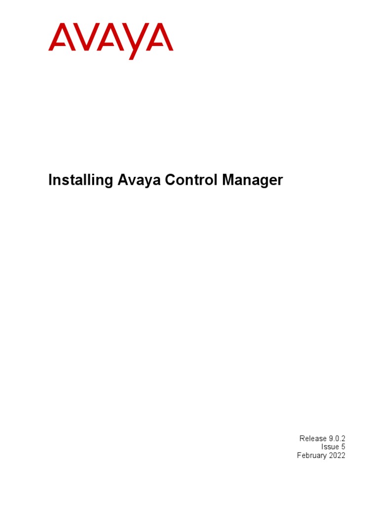 Installing Avaya Control Manager: Release 9.0.2 Issue 5 February 2022 | PDF | Databases ...
