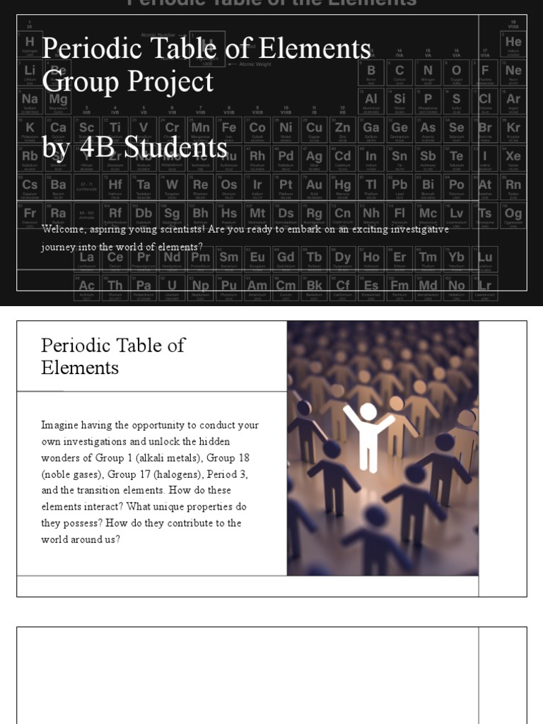 Periodic Table of Elements Group Project by 4B Students | PDF ...