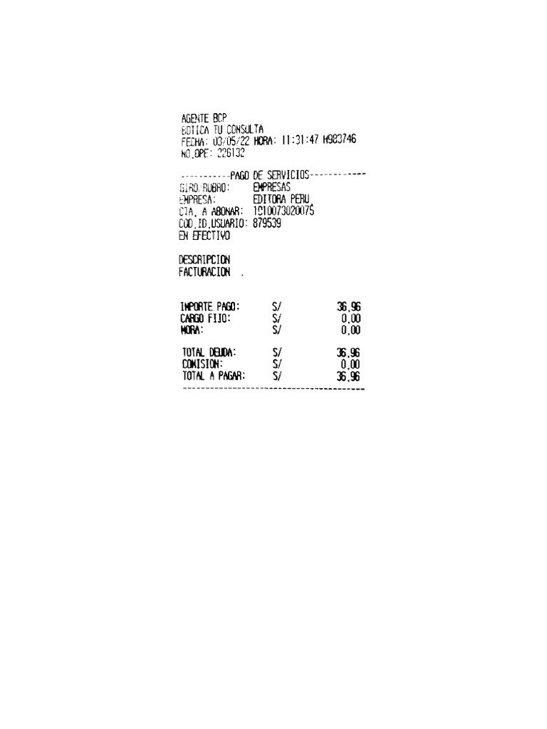 Boleta El Peruano | PDF